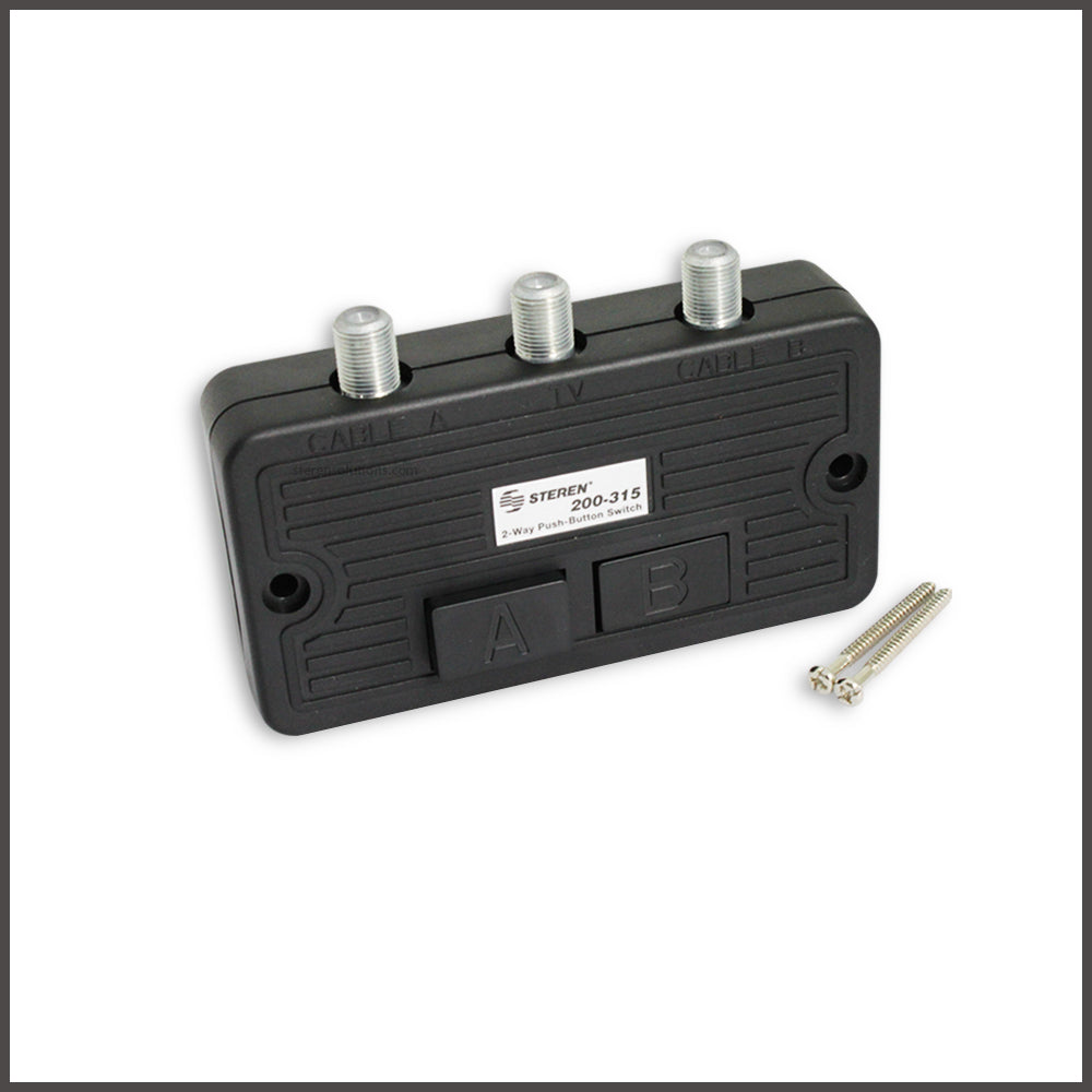 STEREN 2-Way Coaxial A/B Push-Button Switch - [200-315] – Steren Solutions